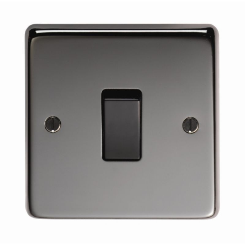 Black Nickle 10 Amp Single Light Switch | Black Country Metalworks