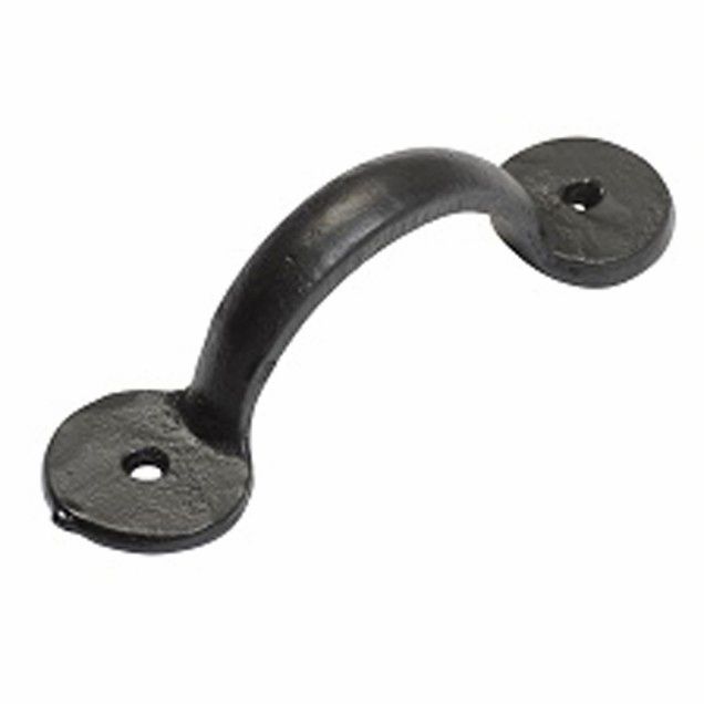 Black Iron Round Plated Pull Handle | Black Country Metalworks