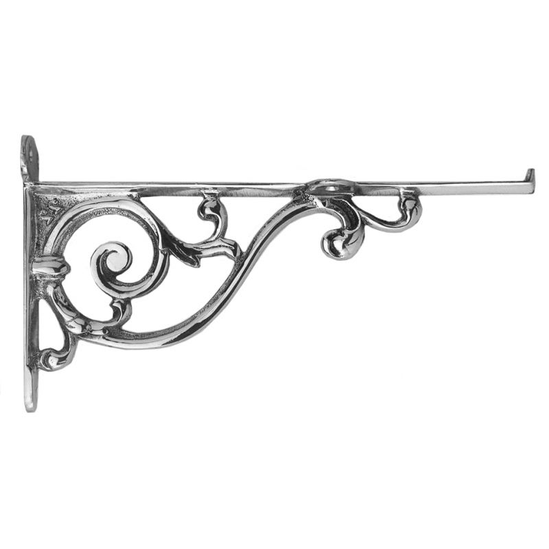 "Kelsall" Bright Chrome Glass Shelf Bracket 9cm x 18cm | Black Country ...