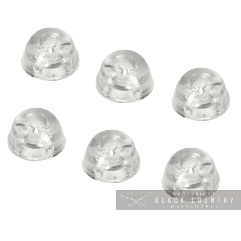 Clear Round Toilet Buffers - Pack of 6 | Black Country Metalworks