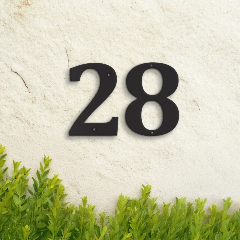 Black Individual House Numbers - Cambria Font | Black Country Metalworks