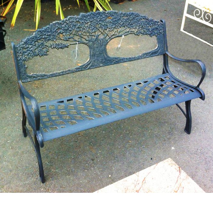 Cast Iron Tree Design Garden Bench | Black Country Metalworks