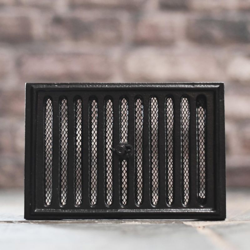 Cast Iron Adjustable Air Vent - 9" x 6" | Black Country Metalworks