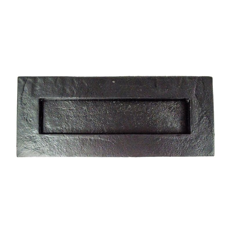 Antique Black Iron Postal Letter Flap / Letter Plate With Knocker ...