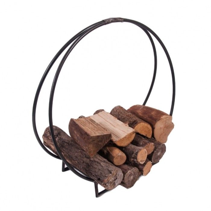 Contemporary Black Log and Kindling Store | Black Country Metalworks