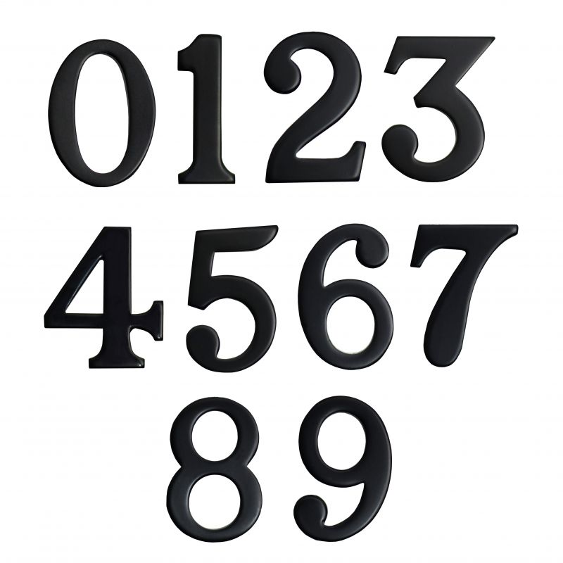 “Classic” 2" Black Numbers with "Fusion- Fix" Adhesive | Black Country ...
