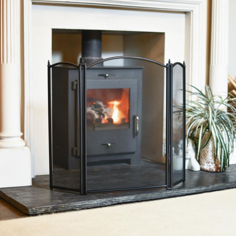 Classic Black Three Fold Fire Guard - Limited time offer | Black ...
