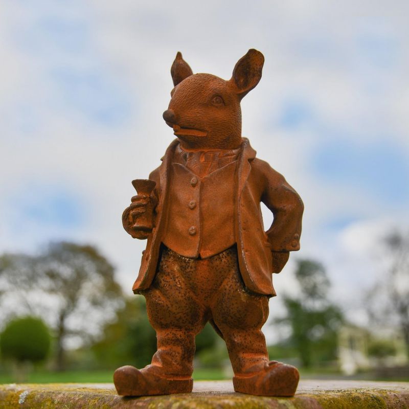 Rustic Cast Iron Mouse in Suit Sculpture- Small | Black Country Metalworks