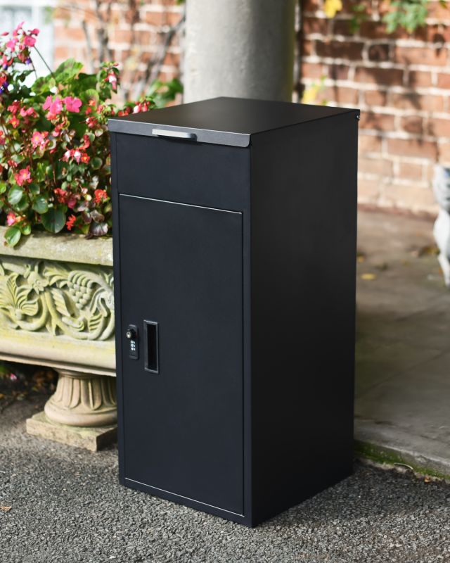 Felton Black Contemporary Parcel Box | Black Country Metalworks