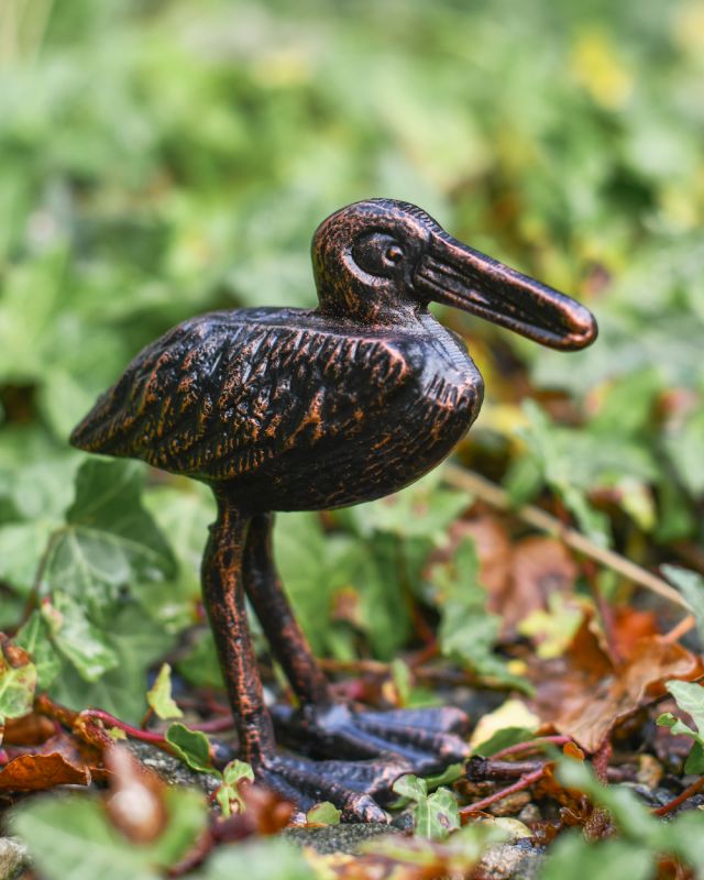 Bronze and Copper Cast Aluminium Pelican Garden Sculpture | Black ...