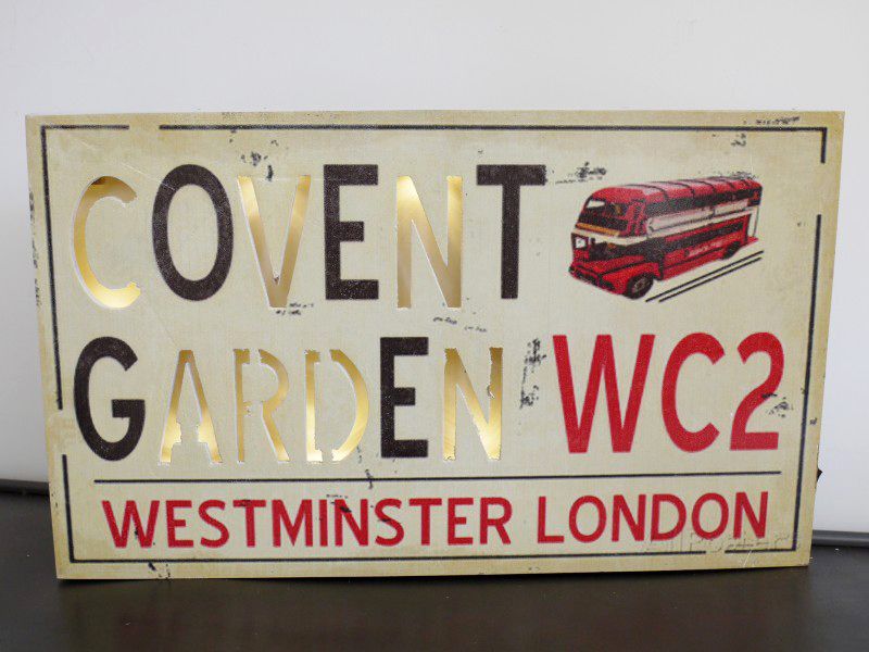 Modern Covent Garden Wall Sign | Black Country Metalworks