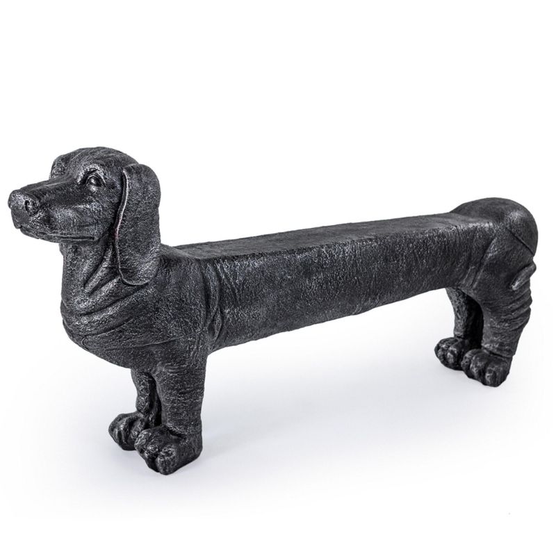 Dachshund Black Dog Bench | Black Country Metalworks
