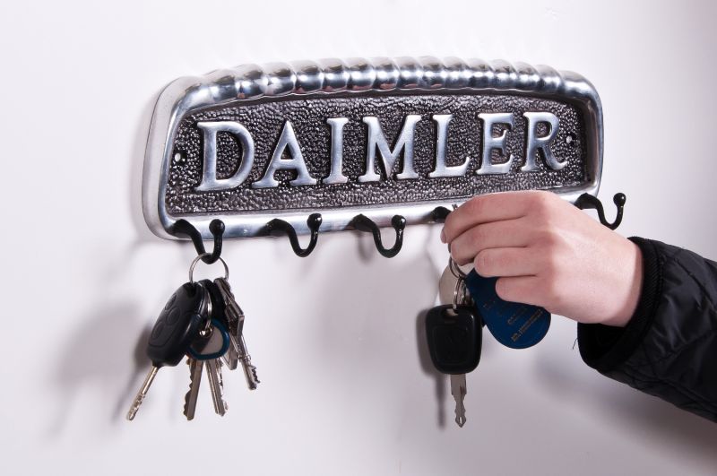Daimler car key and hook rack | Black Country Metalworks