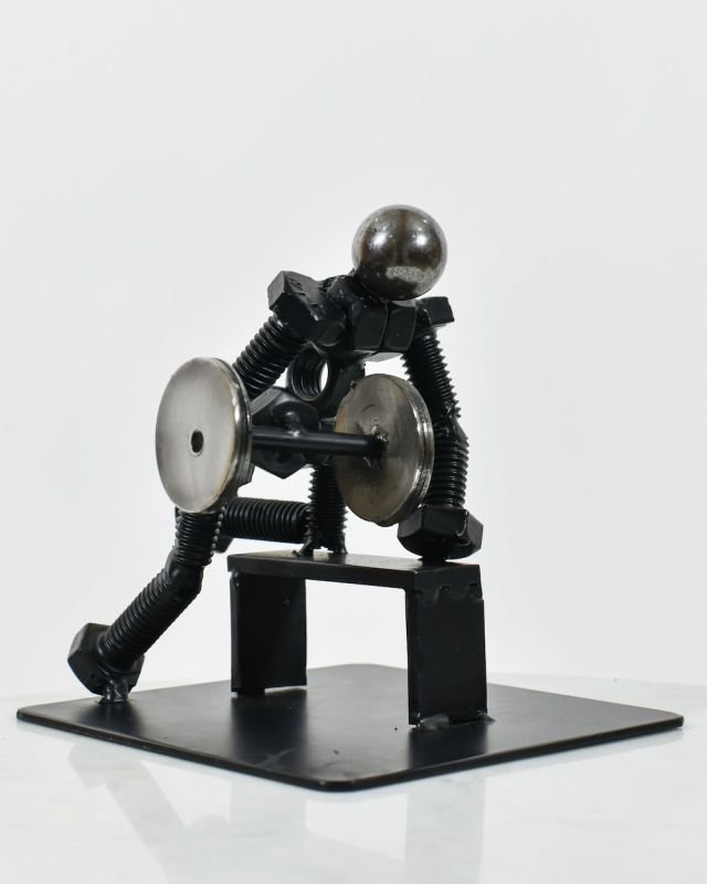 Recycled Metal Dumbbell Sculpture | Black Country Metalworks