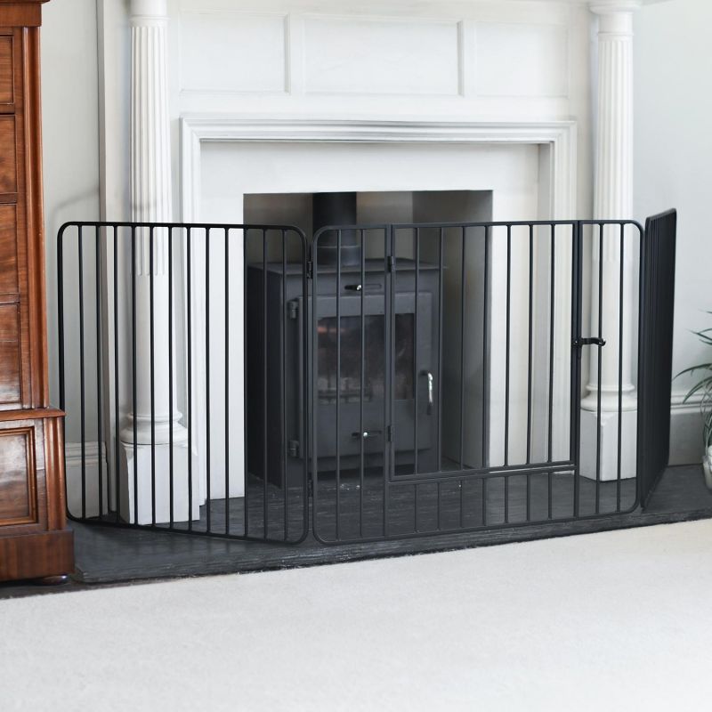 "Freyja" Heavy Duty Fire Guard With Door | Black Country Metalworks