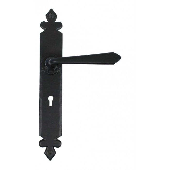 "Vittoria" Black Tudor Sprung Lever Lock Set | Black Country Metalworks