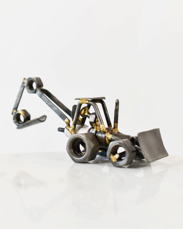 Recycled Metal Digger Sculpture | Black Country Metalworks