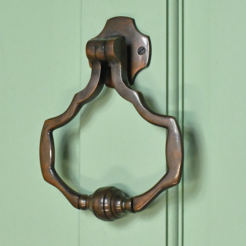 "Turnbrook Park" Antique Copper Door Knocker | Black Country Metalworks