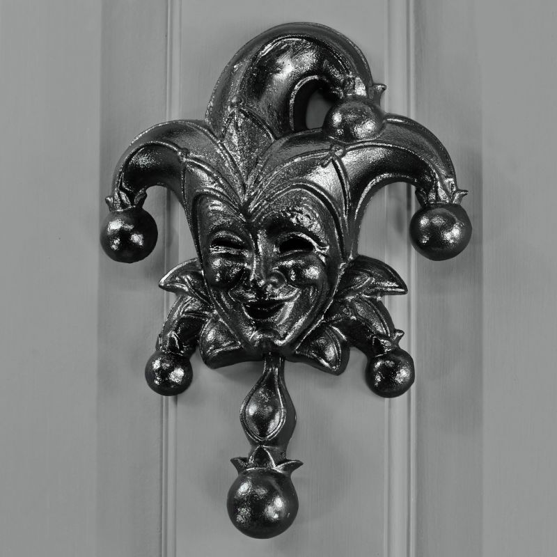 Polished Brass Jester Door Knocker | Black Country Metalworks