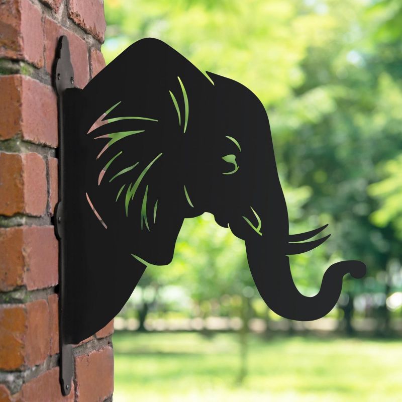 Elephant Trunk Iron Hanging Basket Bracket | Black Country Metalworks