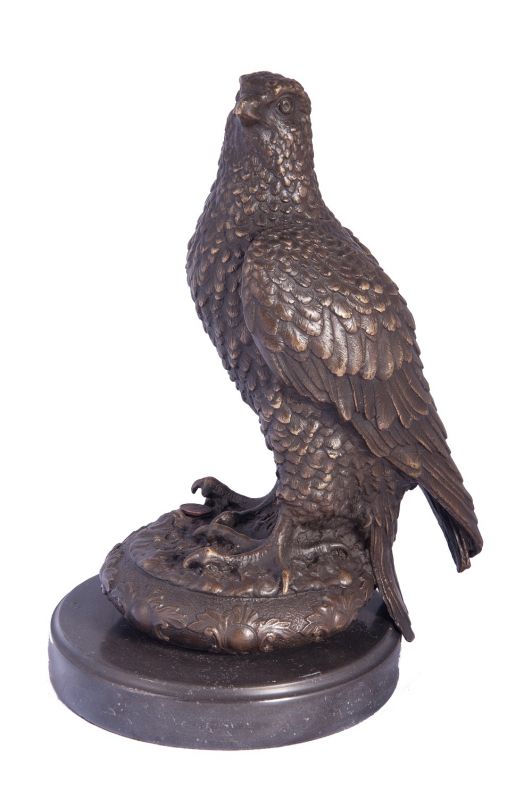 "Greenvale Treetops" Falcon Bronze Sculpture | Black Country Metalworks