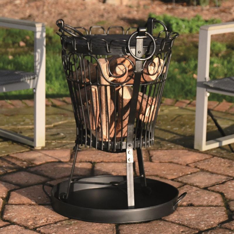 High Firepit With Swing Arm | Black Country Metalworks