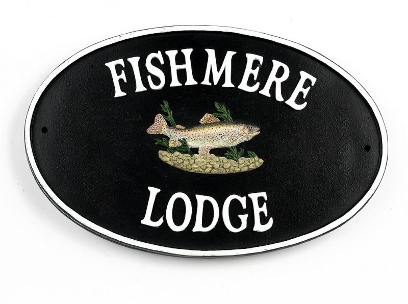 Cast Iron Effect Oval House Name Sign - Chestnuts | Black Country ...