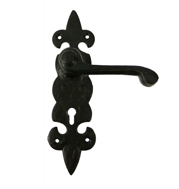 "Buckthorn" Black Large Lever Lock Set | Black Country Metalworks