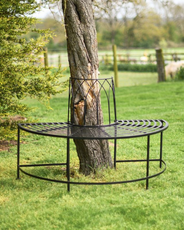 Wrought Iron "The Forest of Atmos" Tree Bench | Black Country Metalworks