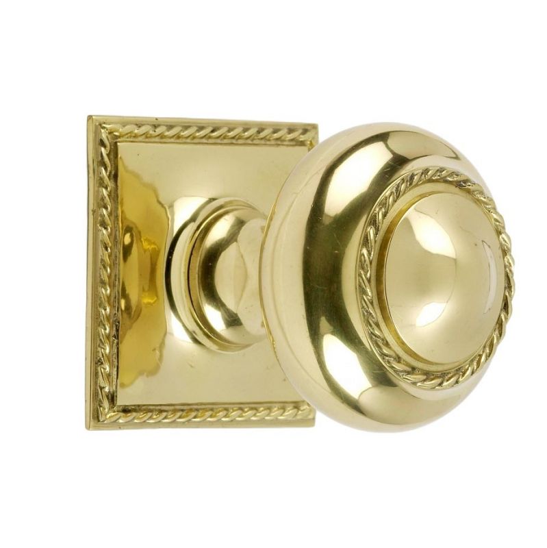 Two Tier Polished Brass Centre Door Knob | Black Country Metalworks