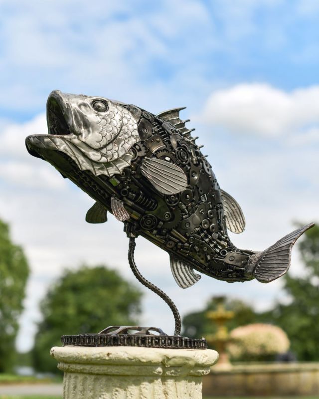 Recycled Metal Grouper Sculpture | Black Country Metalworks