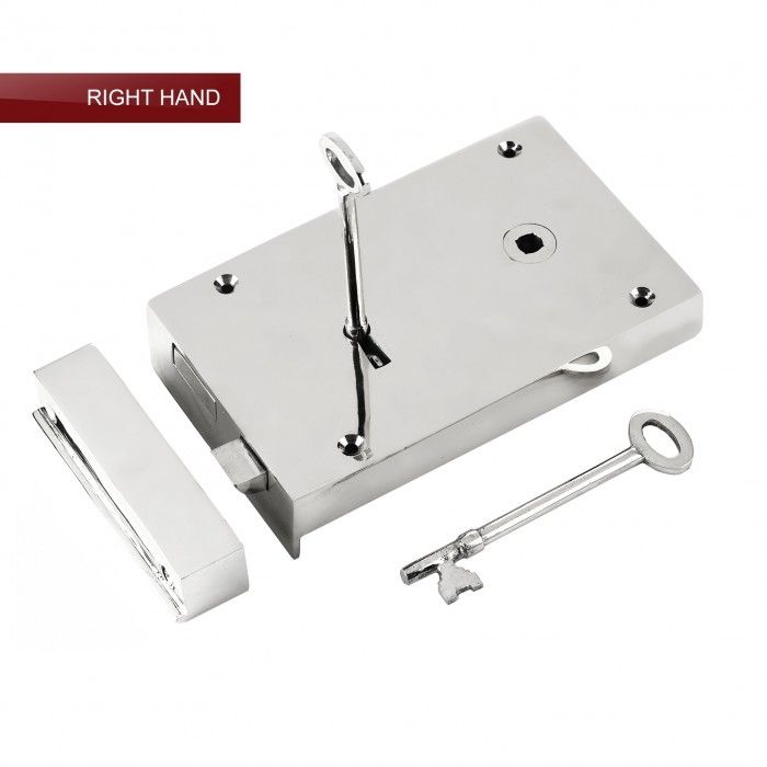 "Kingdom" Victorian Style Iron Rim Lock - Reversible | Black Country ...