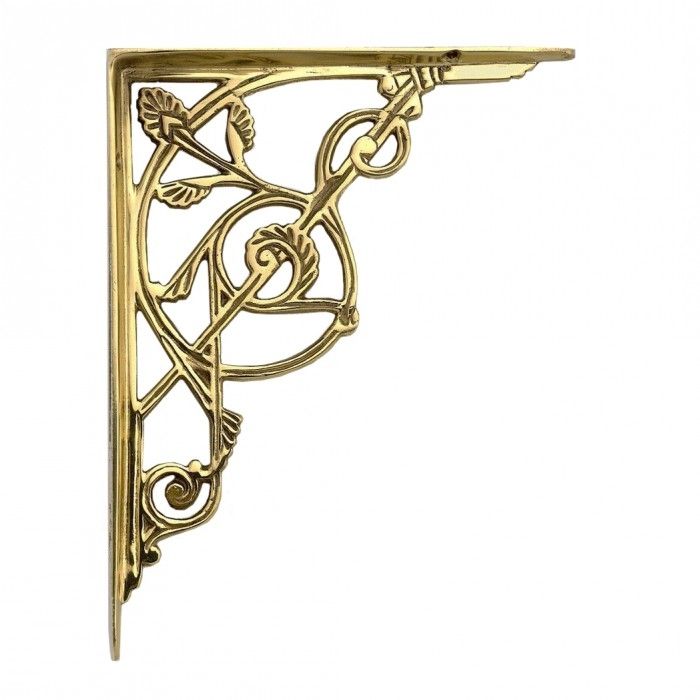 Classic Railway “Ribbleshead” Brass Shelf Bracket 26 x 21cm | Black ...