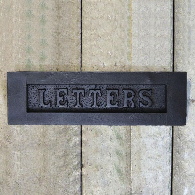 Iron "Letters" Door Letter Plate - 25cm | Black Country Metalworks