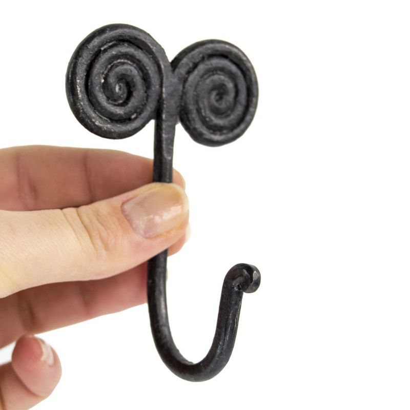 Iron Blacksmith Swirl Design Hook | Black Country Metalworks