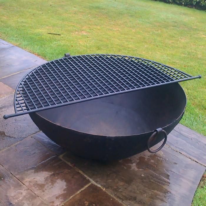 Kadai Fire Bowl Grill - 165cm (Grill Only) | Black Country Metalworks