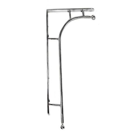 "Kelsall" Bright Chrome Glass Shelf Bracket 9cm x 18cm | Black Country ...