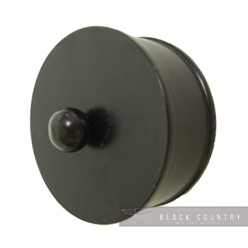 Plain Black Hand Rail End Caps - 55mm | Black Country Metalworks
