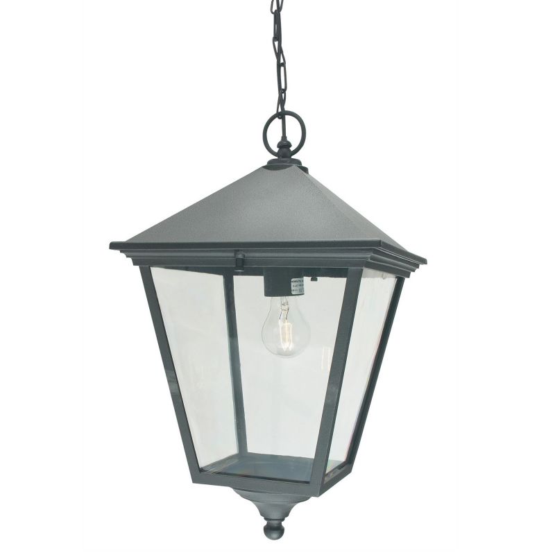 "Brooksby" Large Black Victorian Hanging Chain Lantern | Black Country ...