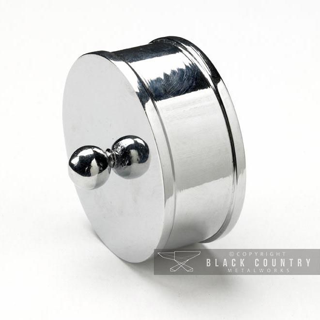 Plain Bright Chrome Hand Rail End Caps - 55mm | Black Country Metalworks