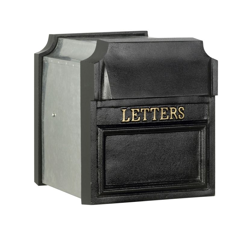The "Bayswater" Black Built In Post Box | Black Country Metalworks