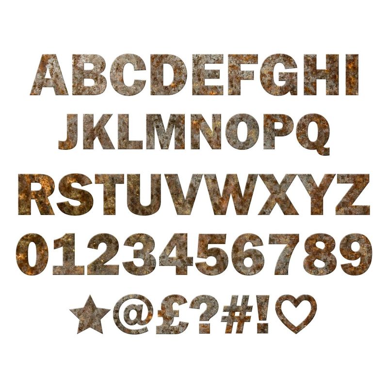 Individual Metal Letters & Numbers- Rustic | Black Country Metalworks
