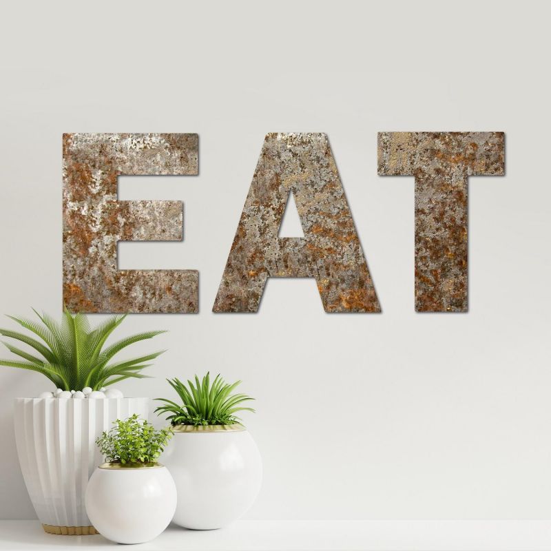 'EAT' Rustic Finish Metal Letters | Black Country Metalworks