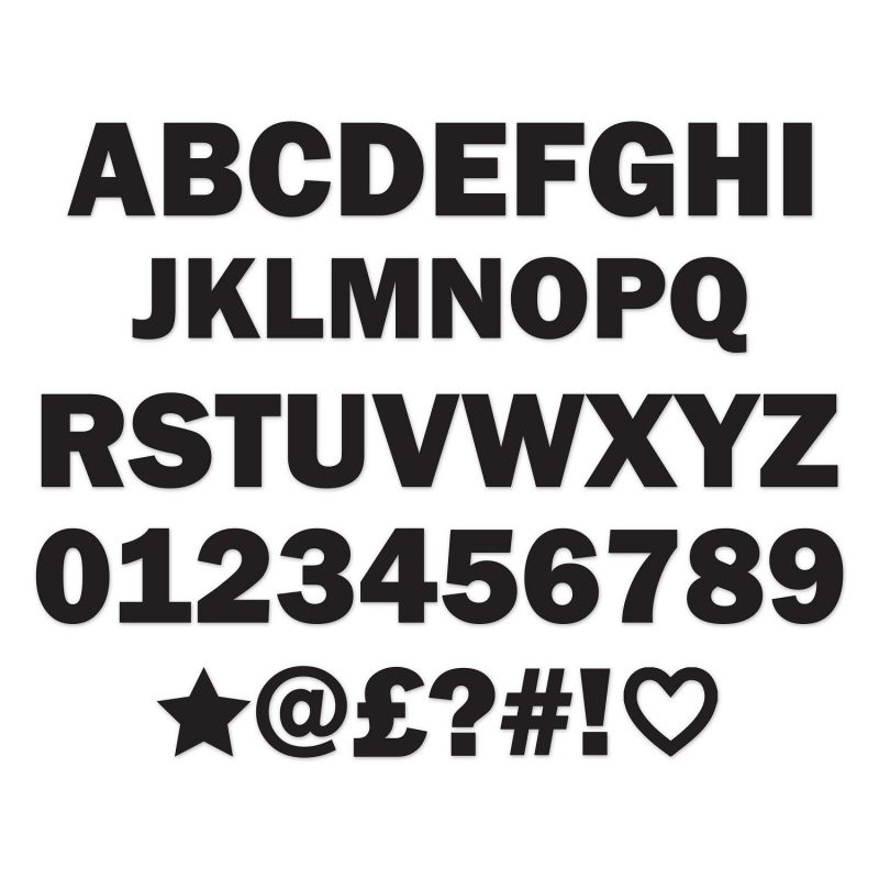 Individual Letters & Numbers- Black | Black Country Metalworks