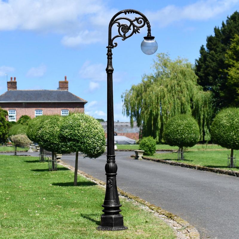 "Lady Arabella" Antique Red Ornate Cast Iron Globe Lamp Post 2.5m ...