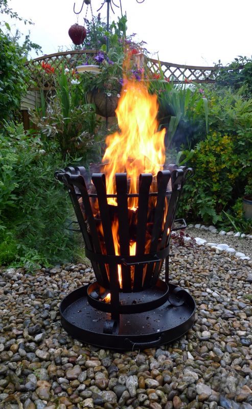 High Firepit With Swing Arm | Black Country Metalworks