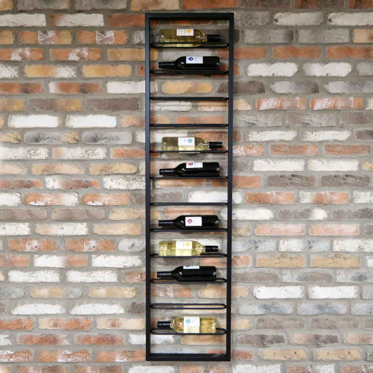"Ladder" Wall Mounted Wine Rack | Black Country Metalworks