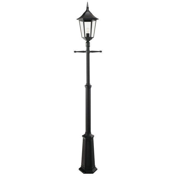 "Lynnewood" Traditional Black Lamp Post Set - 2.8m | Black Country ...