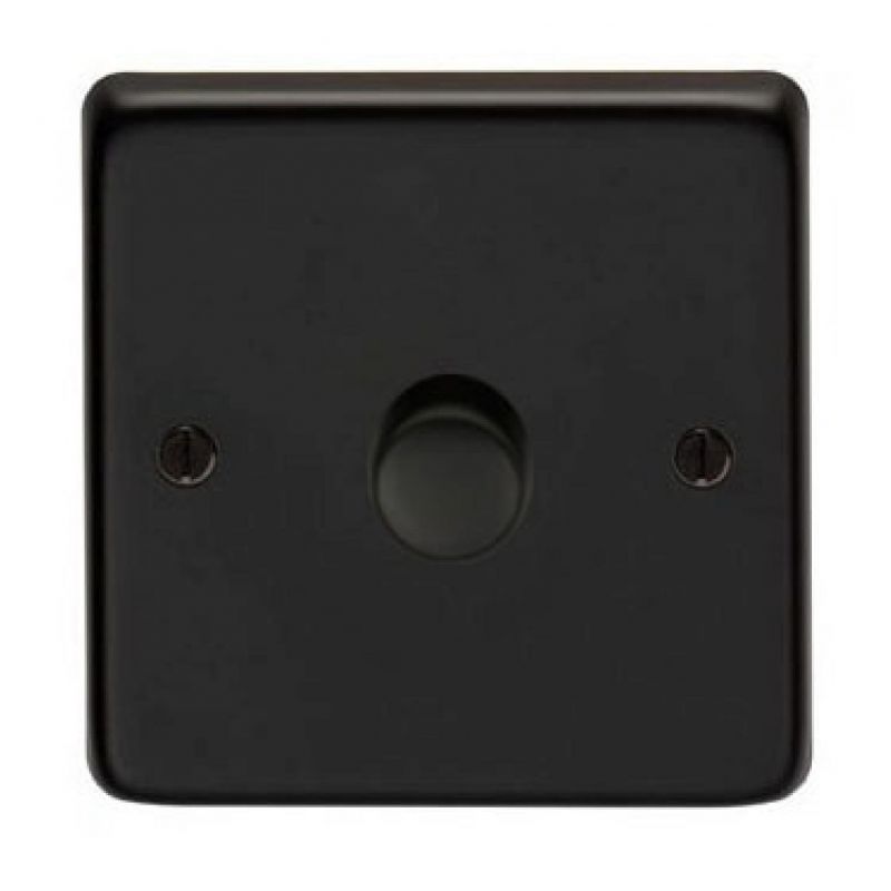 Matt Black Single Dimmer Switch | Black Country Metalworks