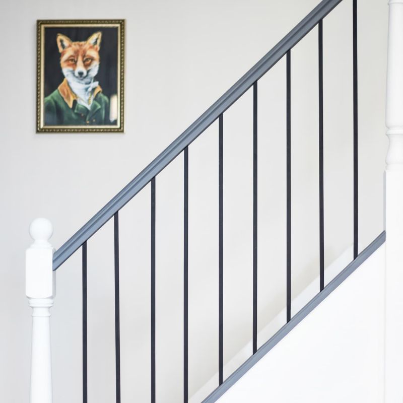 Matte Black "Enfield" Plain Stair Spindle - Spindle ONLY - No Brackets ...